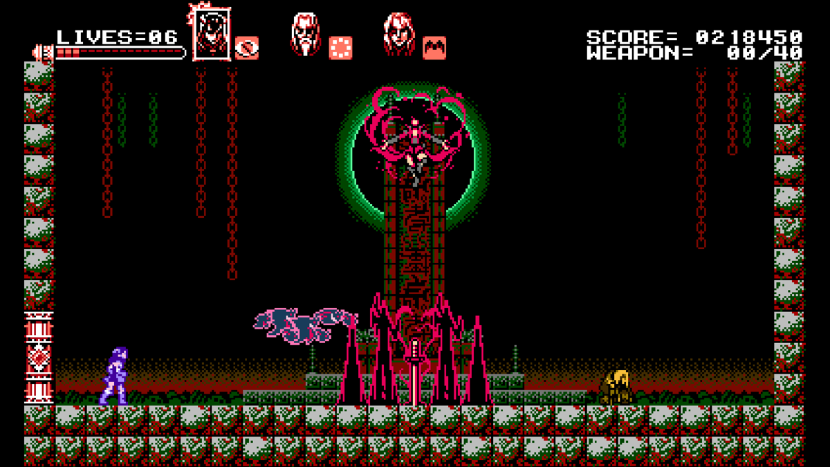 Screenshot of Bloodstained: Curse of the Moon (Windows, 2018) - MobyGames