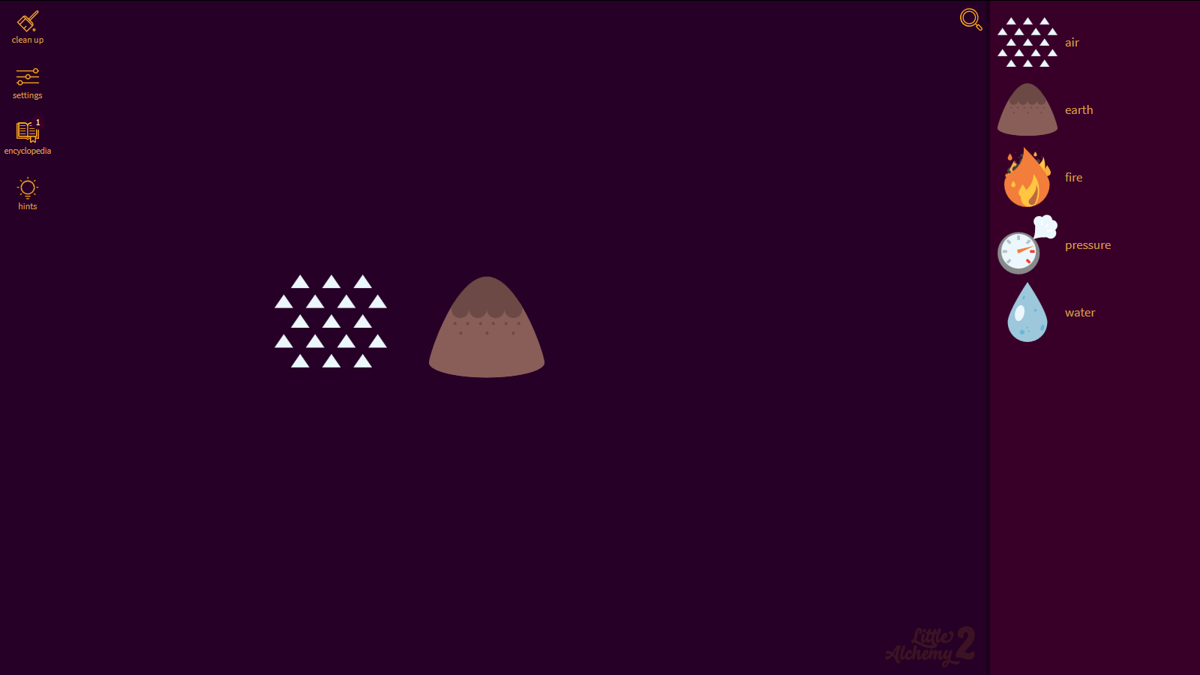 Screenshot of Little Alchemy 2 (Browser, 2017) - MobyGames