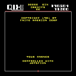Screenshot of QIX (Arcade, 1981) - MobyGames