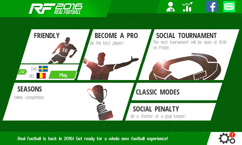 Screenshot of Real Football 2016 (Android, 2015) - MobyGames