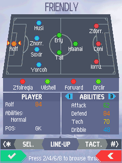 Screenshot of Real Football 2017 (J2ME, 2016) - MobyGames