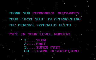 Screenshot of Space Miner (DOS, 1983) - MobyGames