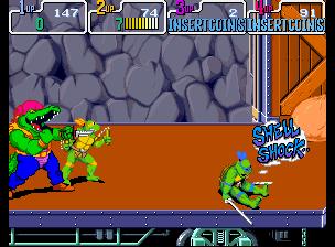 Screenshot of Teenage Mutant Ninja Turtles: Turtles in Time (Arcade, 1991) - MobyGames