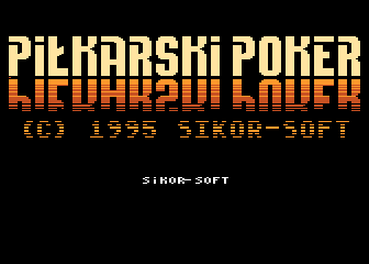 Screenshot of Piłkarski Poker (Atari 8-bit, 1995) - MobyGames
