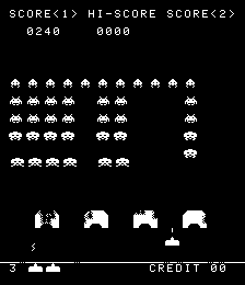 Screenshot of Space Invaders (Arcade, 1978) - MobyGames