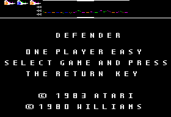 Screenshot of Defender (Apple II, 1981) - MobyGames