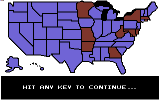 Screenshot of President Elect (Commodore 64, 1981) - MobyGames