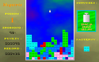 Screenshot of MegaTris (DOS, 1996) - MobyGames