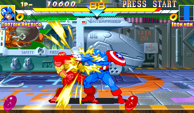 Screenshot of Marvel Super Heroes (Arcade, 1995) - MobyGames