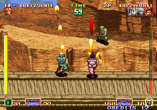 Screenshot of Shock Troopers (Arcade, 1997) - MobyGames