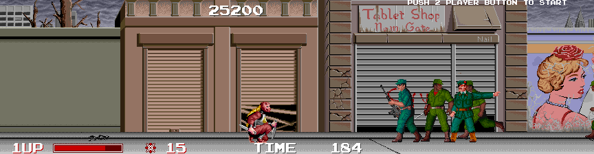 Screenshot of The Ninja Warriors (Arcade, 1988) - MobyGames