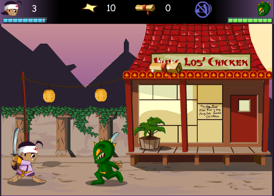 Screenshot of 3 Foot Ninja (Browser, 2003) - MobyGames