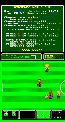 Screenshot of Nintendo World Cup (Arcade, 1990) - MobyGames