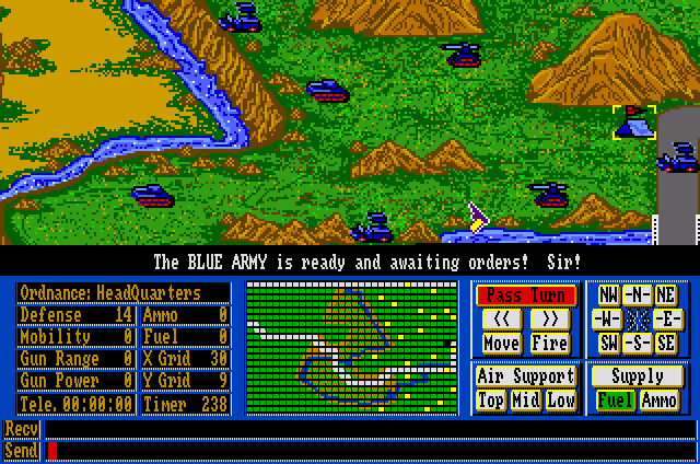 Screenshot of Operation Com Bat: Computer Battle Game (Amiga, 1990 ...