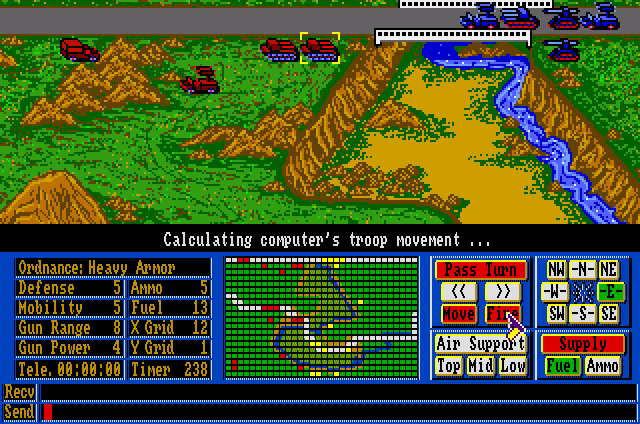 Screenshot of Operation Com Bat: Computer Battle Game (Amiga, 1990 ...