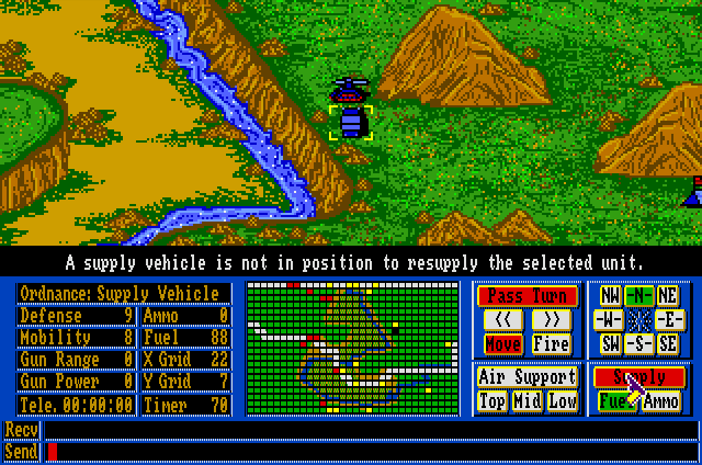 Screenshot of Operation Com Bat: Computer Battle Game (Amiga, 1990 ...