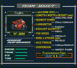 Screenshot of GP-1 Part II (SNES, 1994) - MobyGames