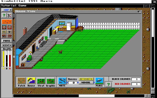 Screenshot of SimAnt (Amiga, 1991) - MobyGames