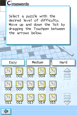 Screenshot of CrossworDS (Nintendo DS, 2007) - MobyGames