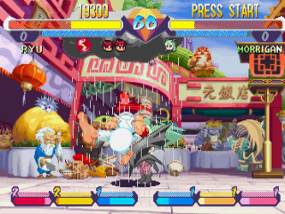 Screenshot of Pocket Fighter (PlayStation, 1997) - MobyGames