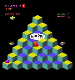 Screenshot of Q*bert (Arcade, 1982) - MobyGames