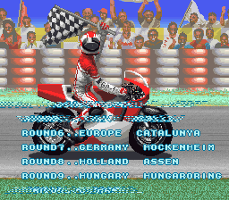 Screenshot of GP-1 (SNES, 1993) - MobyGames