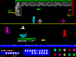 Screenshot of Dynamite Dan (ZX Spectrum, 1985) - MobyGames