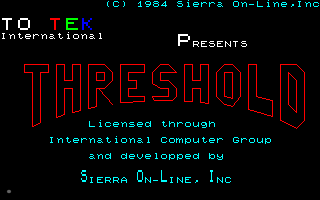 Screenshot of Threshold (Thomson TO, 1981) - MobyGames
