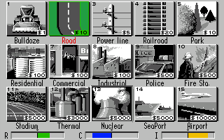 Screenshot of SimCity (CDTV, 1989) - MobyGames