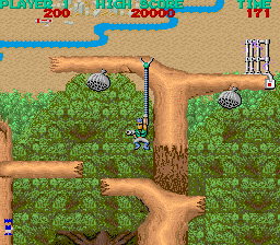 Screenshot of Bionic Commando (Arcade, 1987) - MobyGames