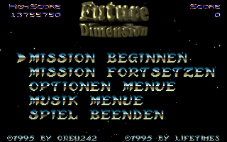 Screenshot of Future Dimension (DOS, 1995) - MobyGames