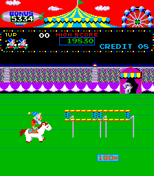 Screenshot of Circus Charlie (Arcade, 1984) - MobyGames