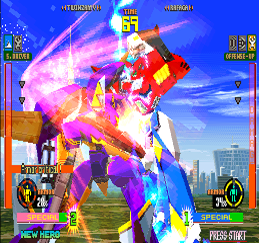 Screenshot of Tech Romancer (Arcade, 1998) - MobyGames