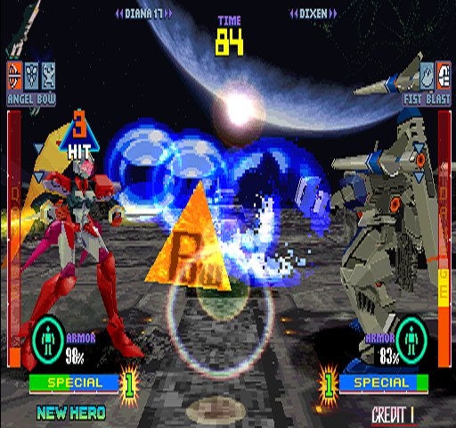 Screenshot Of Tech Romancer Arcade 1998 Mobygames