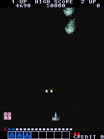 Screenshot of Alpha Mission (Arcade, 1985) - MobyGames