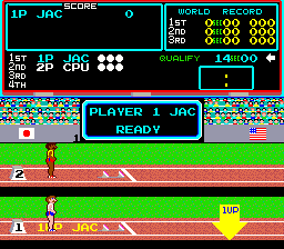 Screenshot of Track & Field (Arcade, 1983) - MobyGames