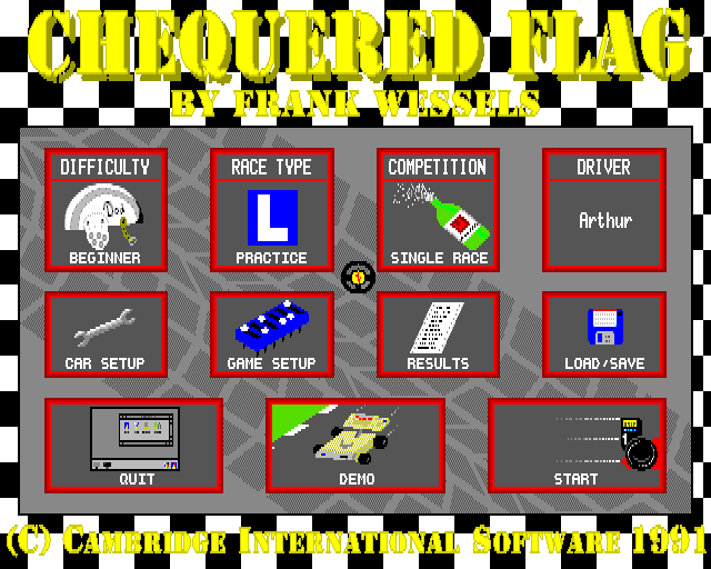 Screenshot of Chequered Flag (Acorn 32-bit, 1991) - MobyGames