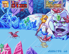 Screenshot of Metamorphic Force (Arcade, 1993) - MobyGames
