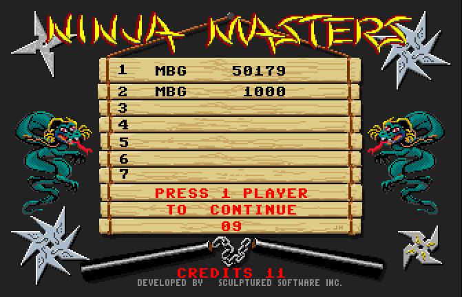Screenshot of Ninja (Arcade, 1986) - MobyGames