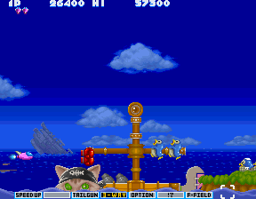 Screenshot of Parodius (Arcade, 1990) - MobyGames