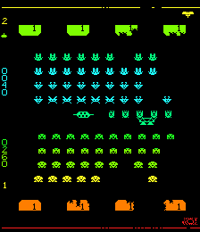 Screenshot of Space Invaders II (Arcade, 1980) - MobyGames