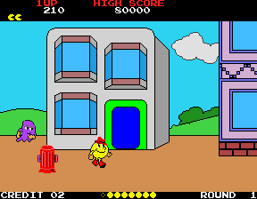 Screenshot of Pac-Land (Arcade, 1984) - MobyGames