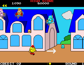 Screenshot of Pac-Land (Arcade, 1984) - MobyGames