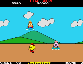 Screenshot of Pac-Land (Arcade, 1984) - MobyGames