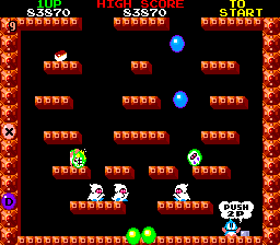 Screenshot of Bubble Bobble (Arcade, 1986) - MobyGames