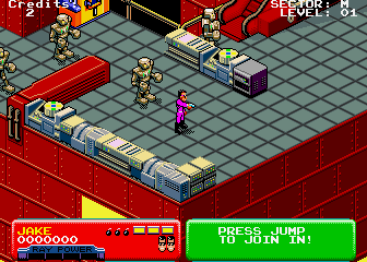 Screenshot of Escape from the Planet of the Robot Monsters (Arcade, 1989) - MobyGames