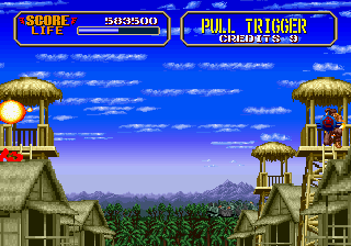 Screenshot of Line of Fire (Arcade, 1989) - MobyGames