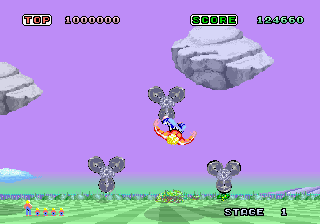 Screenshot of Space Harrier (Arcade, 1985) - MobyGames