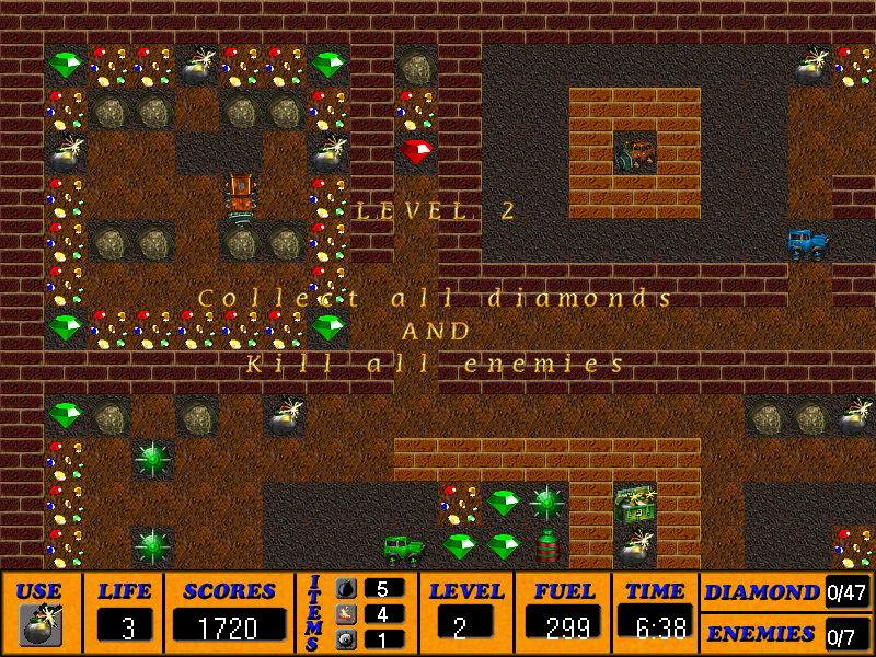 Screenshot of Bomberman vs Digger (Windows, 2001) - MobyGames