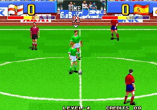 Screenshot of The Ultimate 11: SNK Football Championship (Arcade, 1996 ...